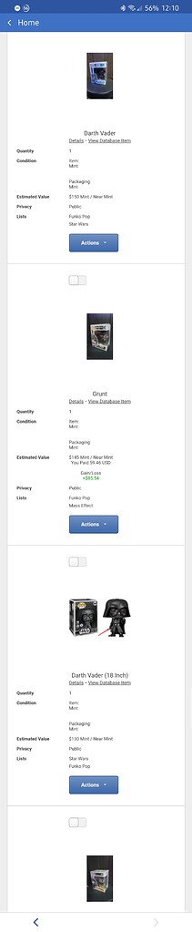Collection view - add a condensed view - Collection - hobbyDB